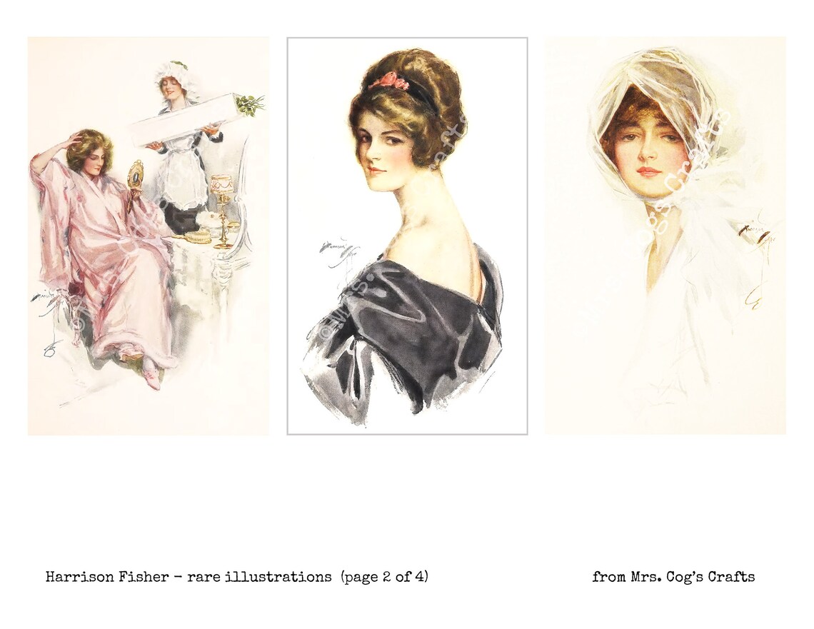 Harrison Fisher - Rare Illustrations - Printable Images, Old Book Pages ...