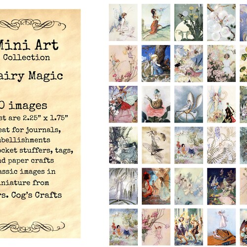 Mini Art Beautiful Faces Printable Images Digital - Etsy
