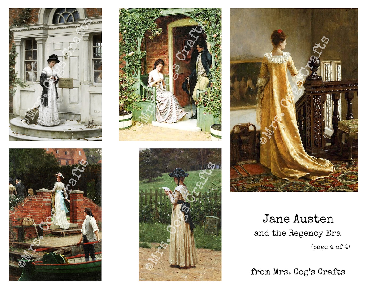 Jane Austen and the Regency Era - Printable Images, Ephemera Classics ...