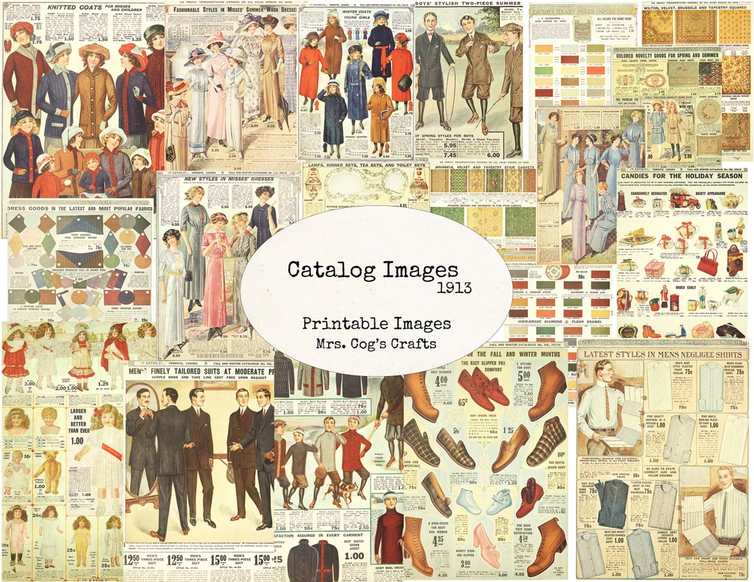 Catalog 1913 - Printable Images, Digital Ephemera, Vintage Art, Instant ...