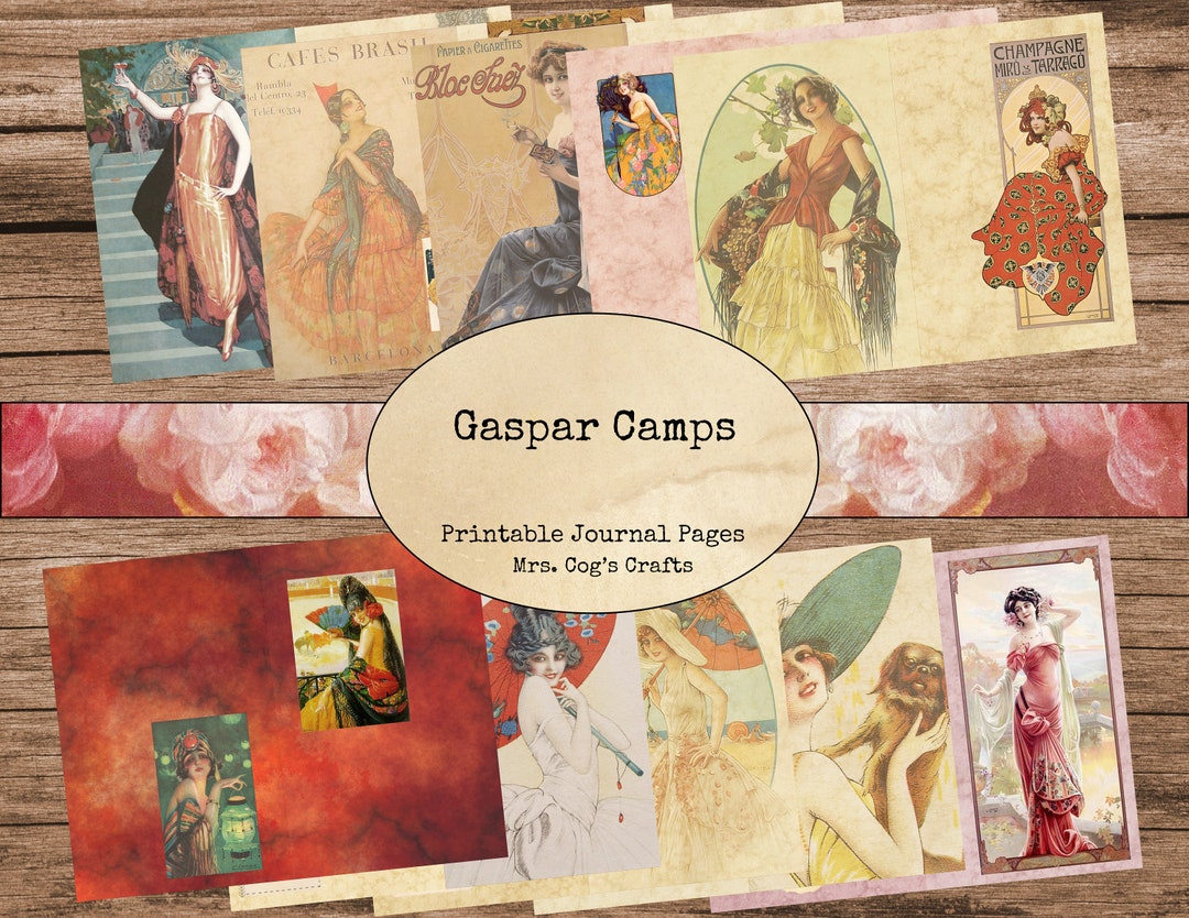 Gaspar Camps - Paper Pack, Printable Journal Pages, Digital Journal ...