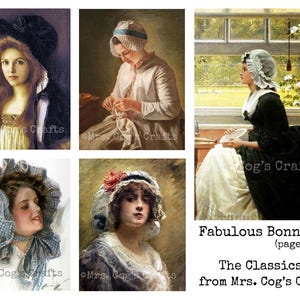 Fabulous Bonnets - Digital Ephemera Classics, Digital Images, Vintage ...