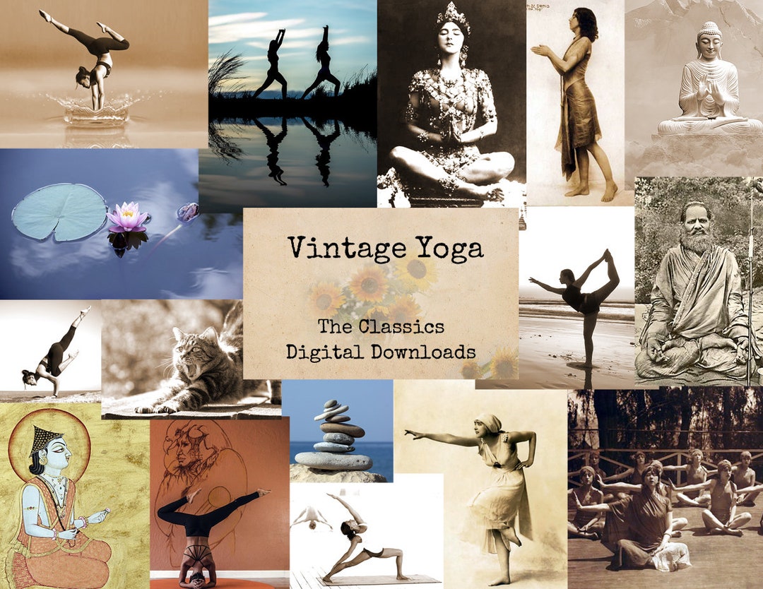 Vintage Yoga - Digital Ephemera Classics, Digital Images, Vintage Art ...