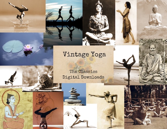 Vintage Yoga Digital Ephemera Classics Digital Images - Etsy