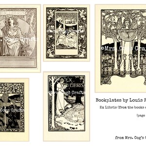 Bookplates by Louis Rhead - Ex Libris - Labels for Journals and Books ...