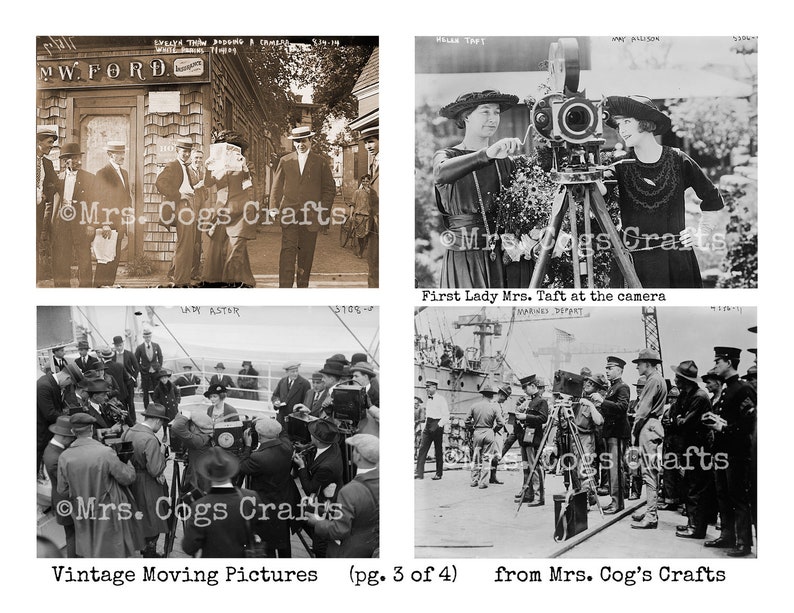 Vintage Moving Pictures - Digital Ephemera, Digital Images, Vintage ...