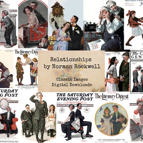 Mini Art Norman Rockwell Printable Images Digital - Etsy