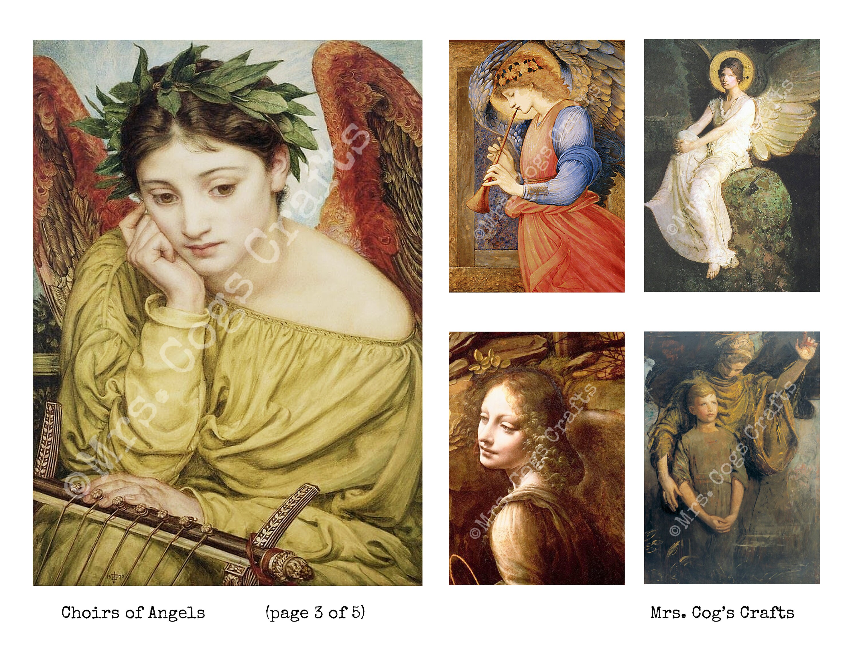 Choirs of Angels - Printable Images, Digital Ephemera, Vintage Art ...