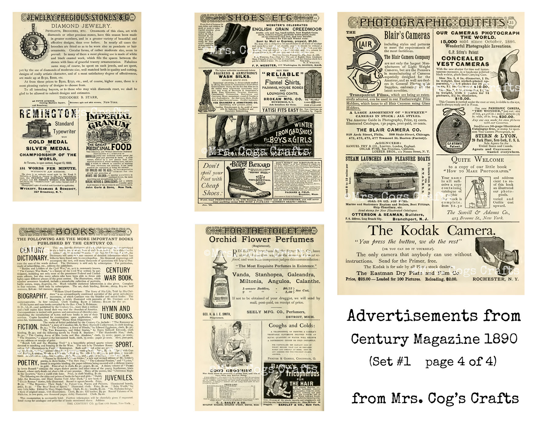Century Magazine Ads 1890 Set 1 Digital Ephemera Classics | Etsy