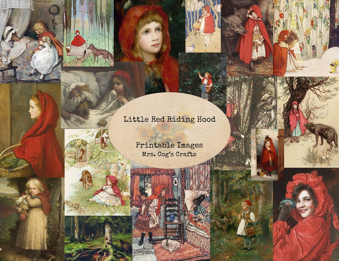 Little Red Riding Hood - Digital Ephemera Classics, Printable Images ...