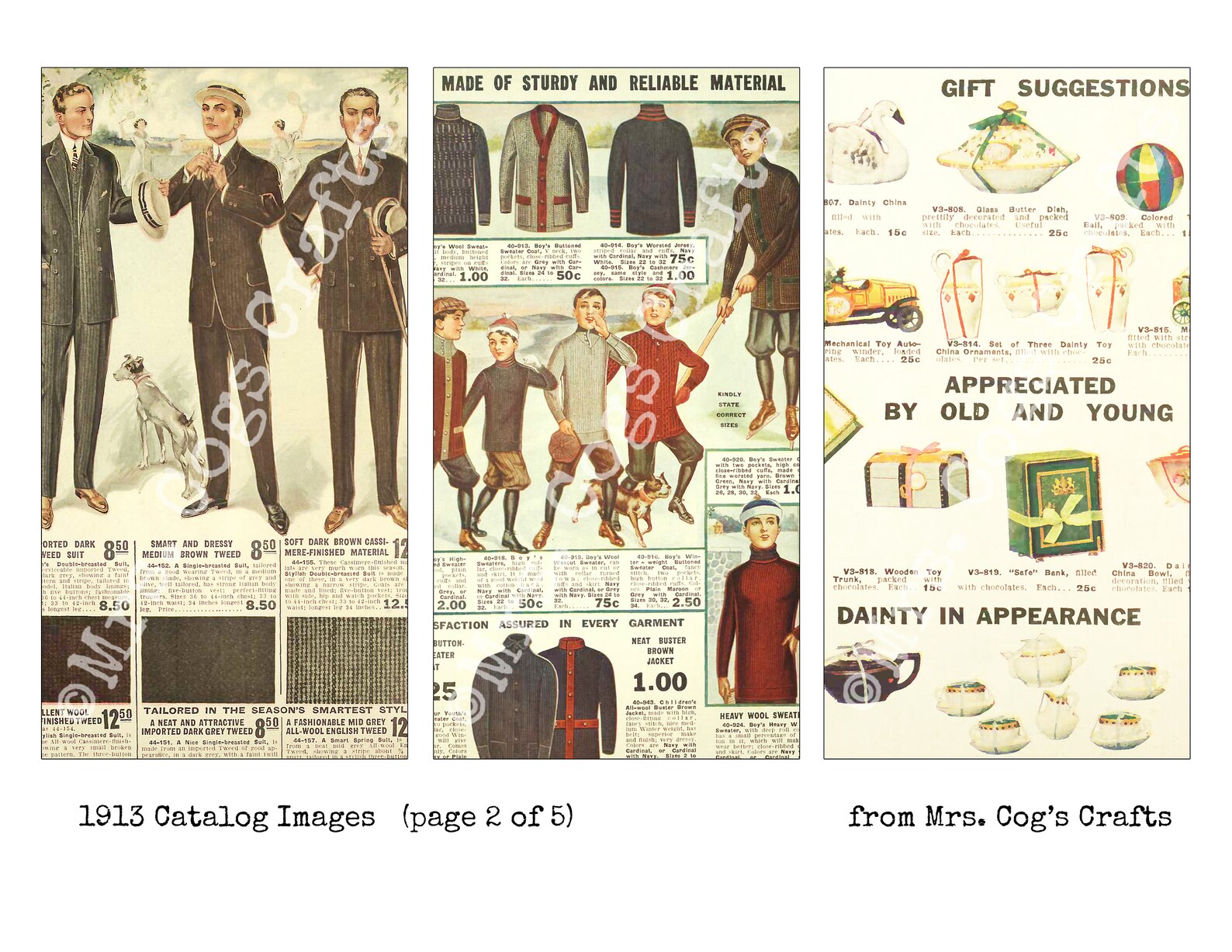 Catalog 1913 - Printable Images, Digital Ephemera, Vintage Art, Instant ...