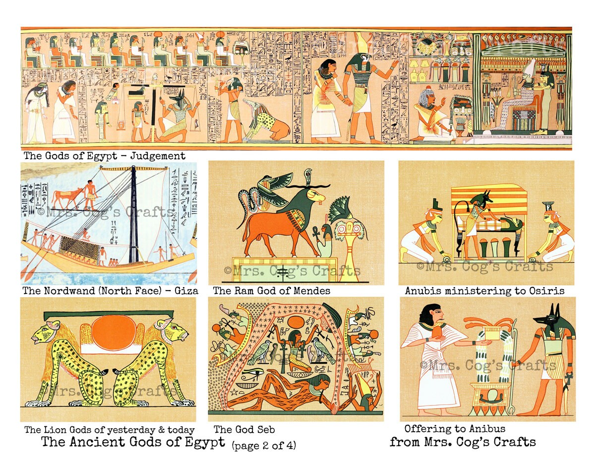 Ancient Gods of Egypt - Digital Ephemera Classics, Digital Images ...