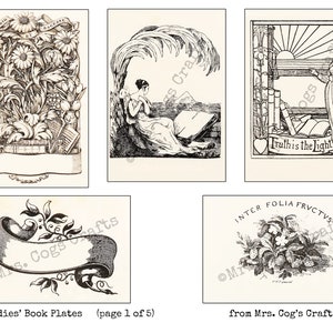 Ladies' Book Plates - Ex Libris - Labels for Journals and Books ...