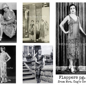 Flappers - the Roaring 20's, Digital Ephemera, Digital Images, Vintage ...