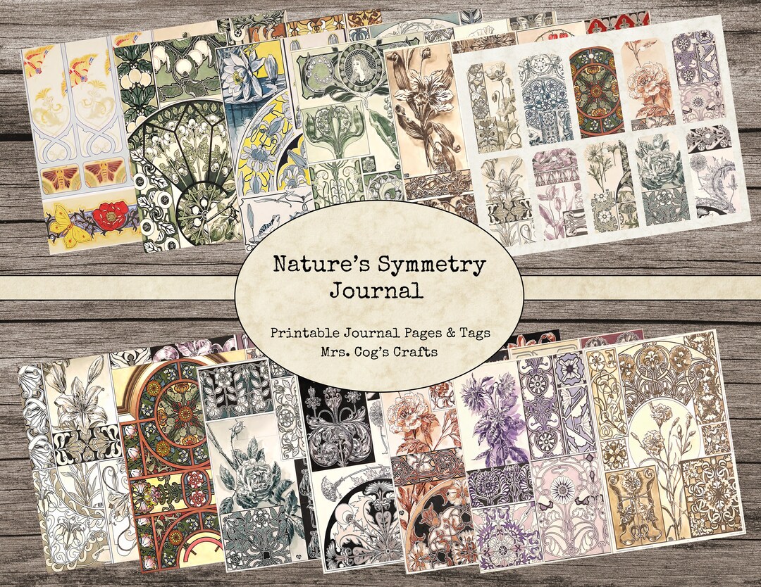 Nature's Symmetry Journal - Printable Journal Pages, Digital Journal ...