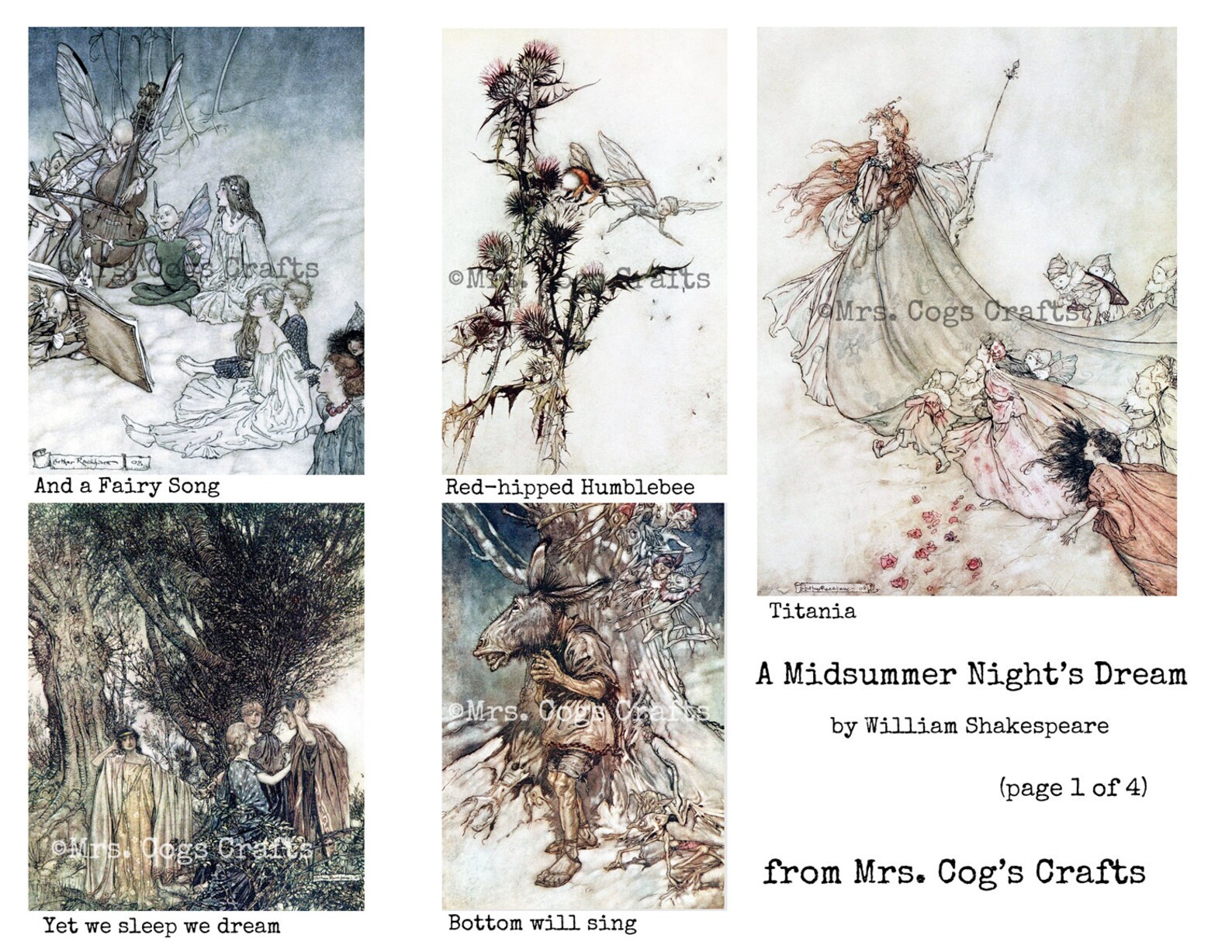 A Midsummer Night's Dream - a Comedy by William Shakespeare, Digital ...
