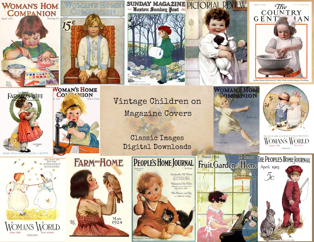 Vintage Children on Magazine Covers - Printable Images, Ephemera ...