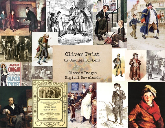 Oliver Twist by Charles Dickens Digital Ephemera Classics | Etsy