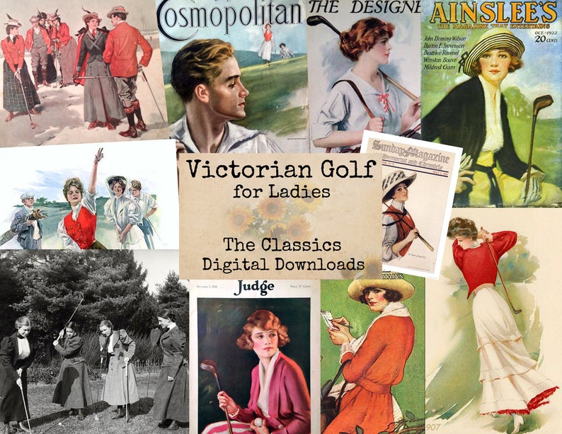 Victorian Golf Digital Ephemera Classics Digital Images - Etsy