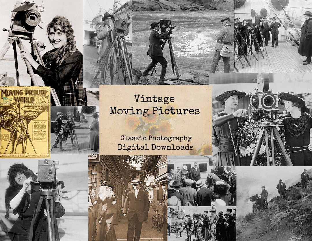 Vintage Moving Pictures - Digital Ephemera, Digital Images, Vintage ...