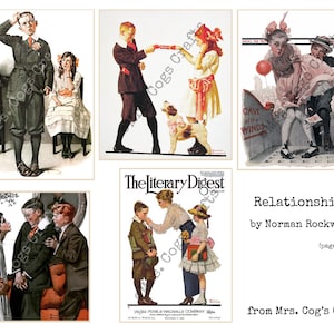 Relationships - Norman Rockwell - Printable Illustrations, Digital ...