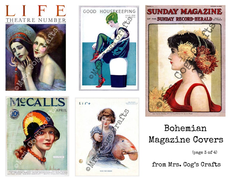 Bohemian Magazine Covers - Printable Images, Ephemera, Vintage Art ...