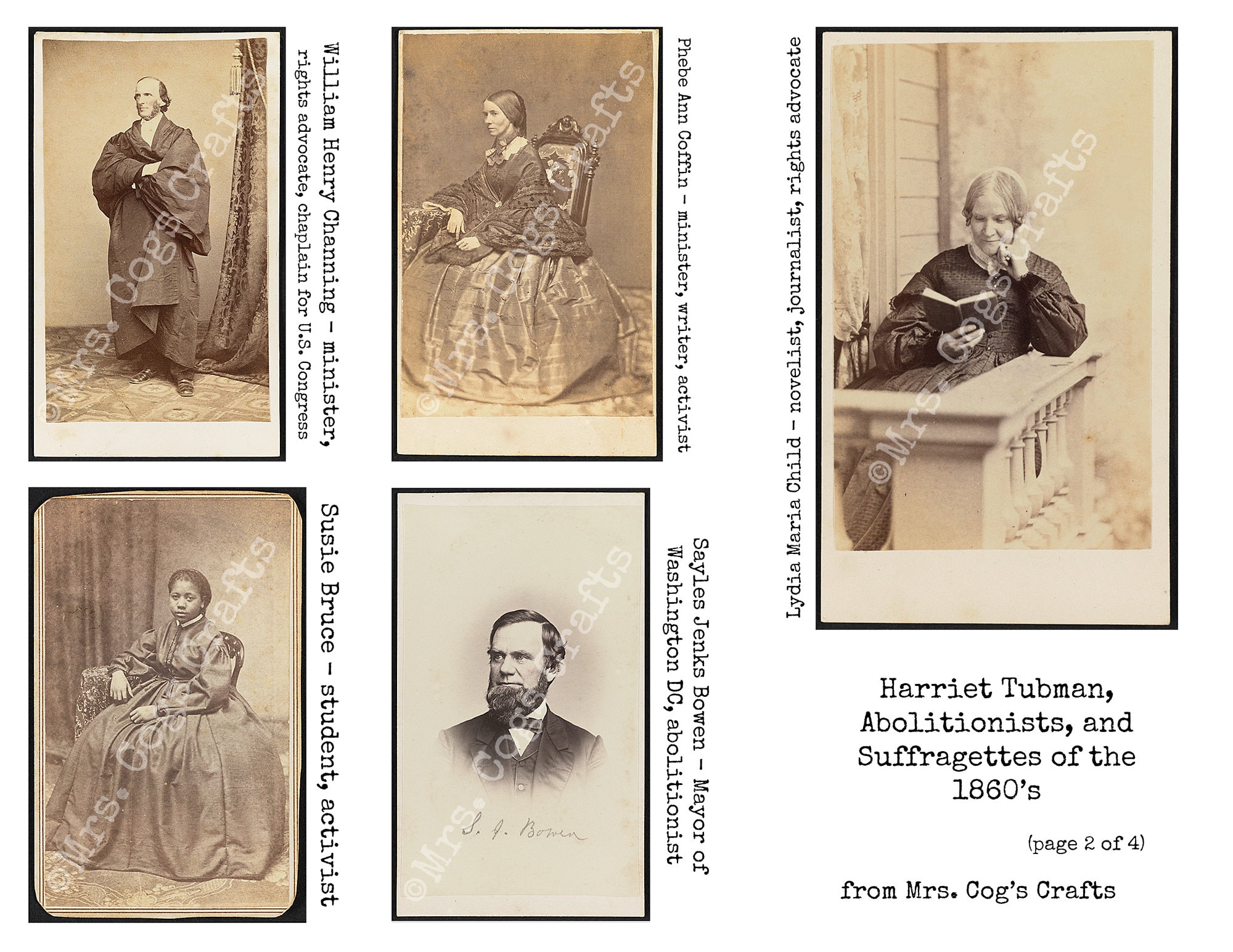 Harriet Tubman Abolitionists and Suffragettes Digital | Etsy