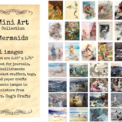 Mini Art A Good Book Printable Images Digital Download - Etsy