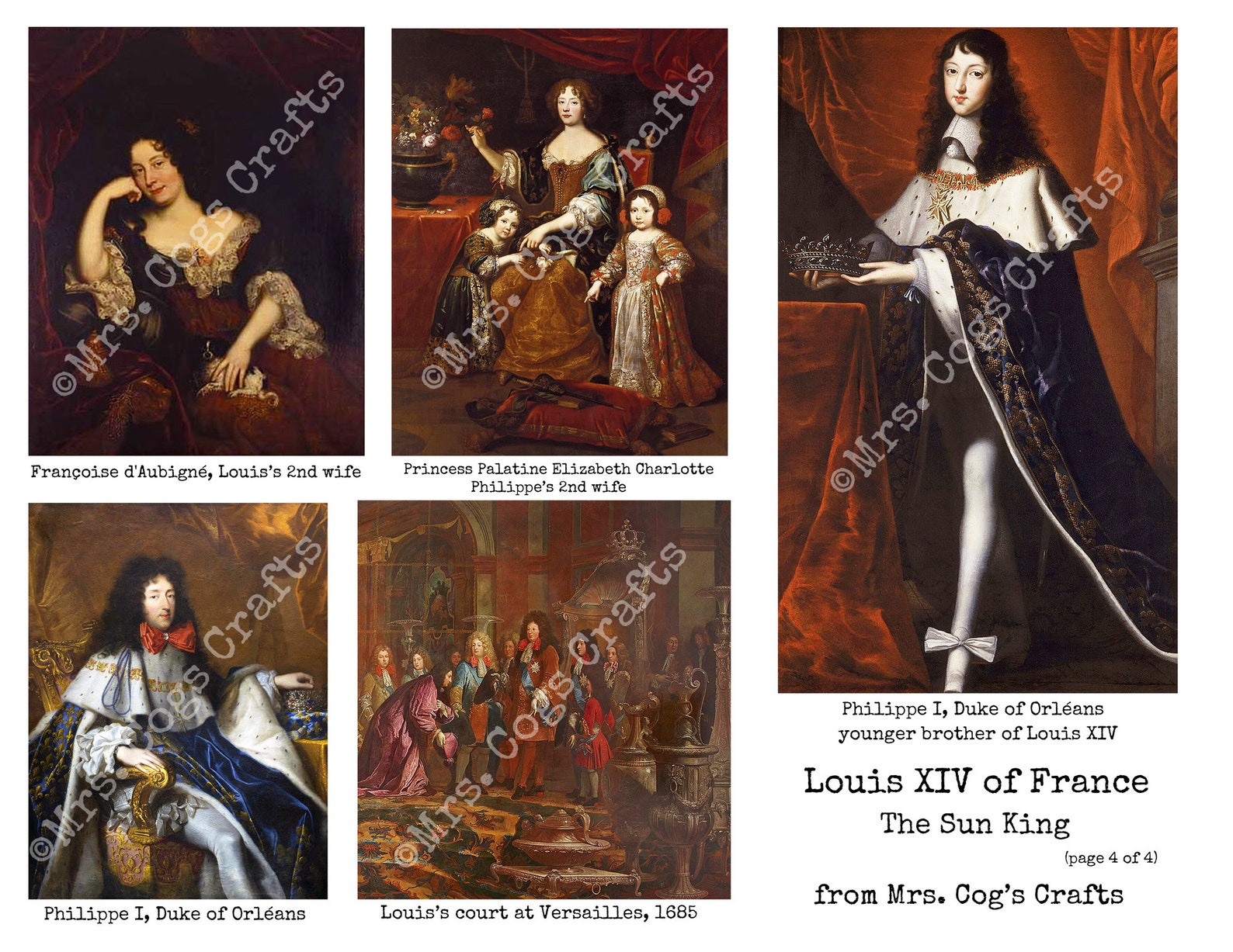 The Sun King Louis XIV Printable Images Vintage Art | Etsy