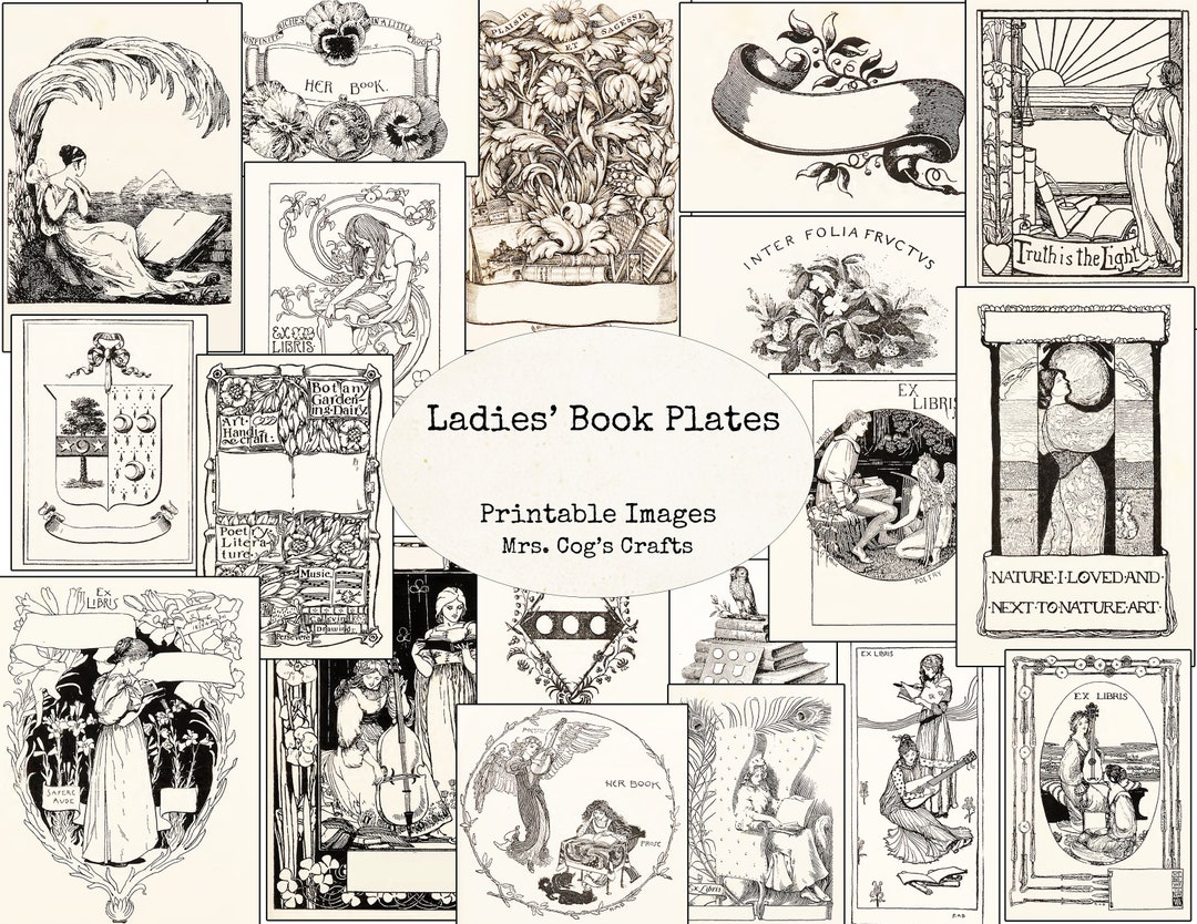 Ladies' Book Plates - Ex Libris - Labels for Journals and Books ...