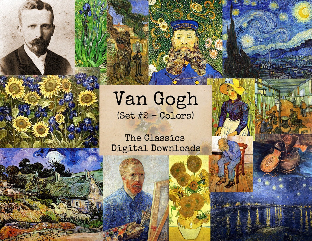 Van Gogh Colors - (set #2) - Digital Ephemera Classics, Printable ...