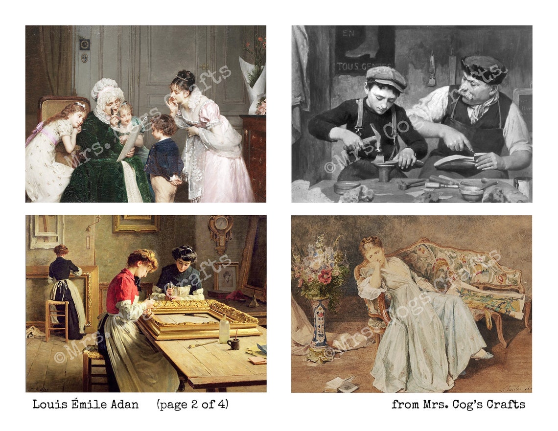 Louis Émile Adan - Digital Ephemera Classics, Printable Images, Vintage ...