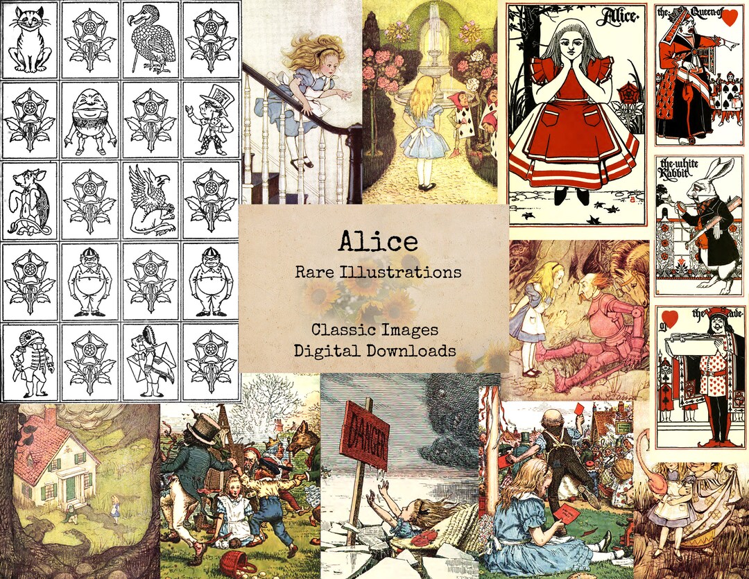 Alice - Rare Illustrations - Digital Ephemera Classics, Printable ...