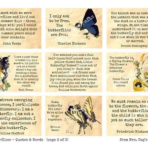 Butterflies - Quotes & Words - Journal Prompts, Printable Words ...