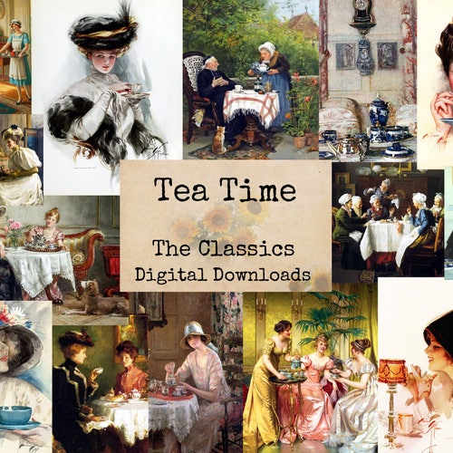 Tea Time Ephemera Classics Printable Images Vintage Art - Etsy