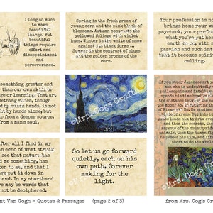 Van Gogh - Quotes & Passages - Journal Prompts, Printable Words ...