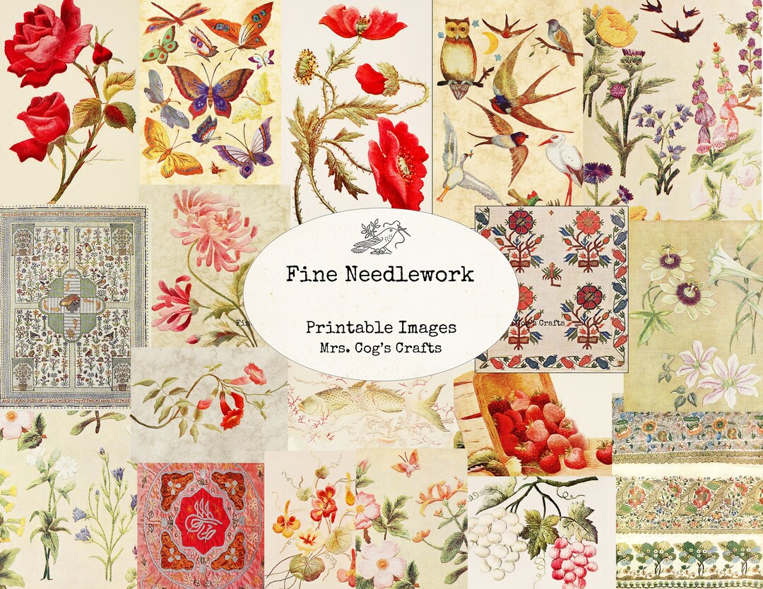 Fine Needlework - Printable Images, Digital Ephemera, Vintage Art ...