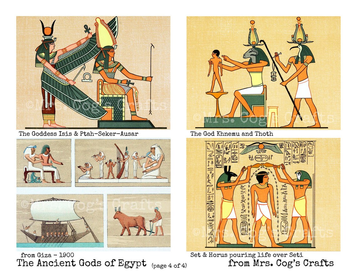 Ancient Gods of Egypt - Digital Ephemera Classics, Digital Images ...