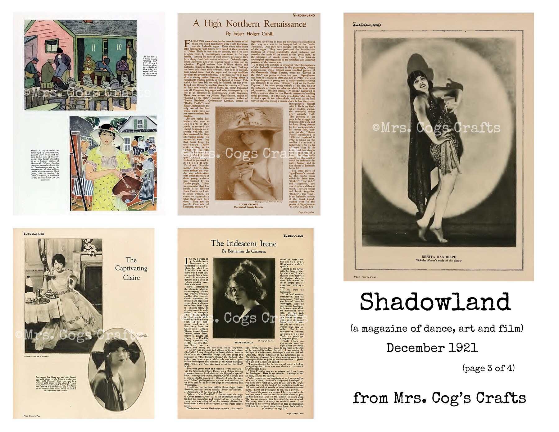 Shadowland December 1921, a Magazine of Dance, Arts and Film - Digital ...