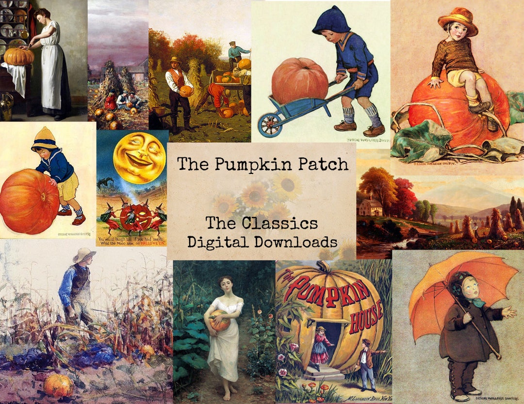 The Pumpkin Patch - Digital Ephemera Classics, Digital Images, Vintage ...