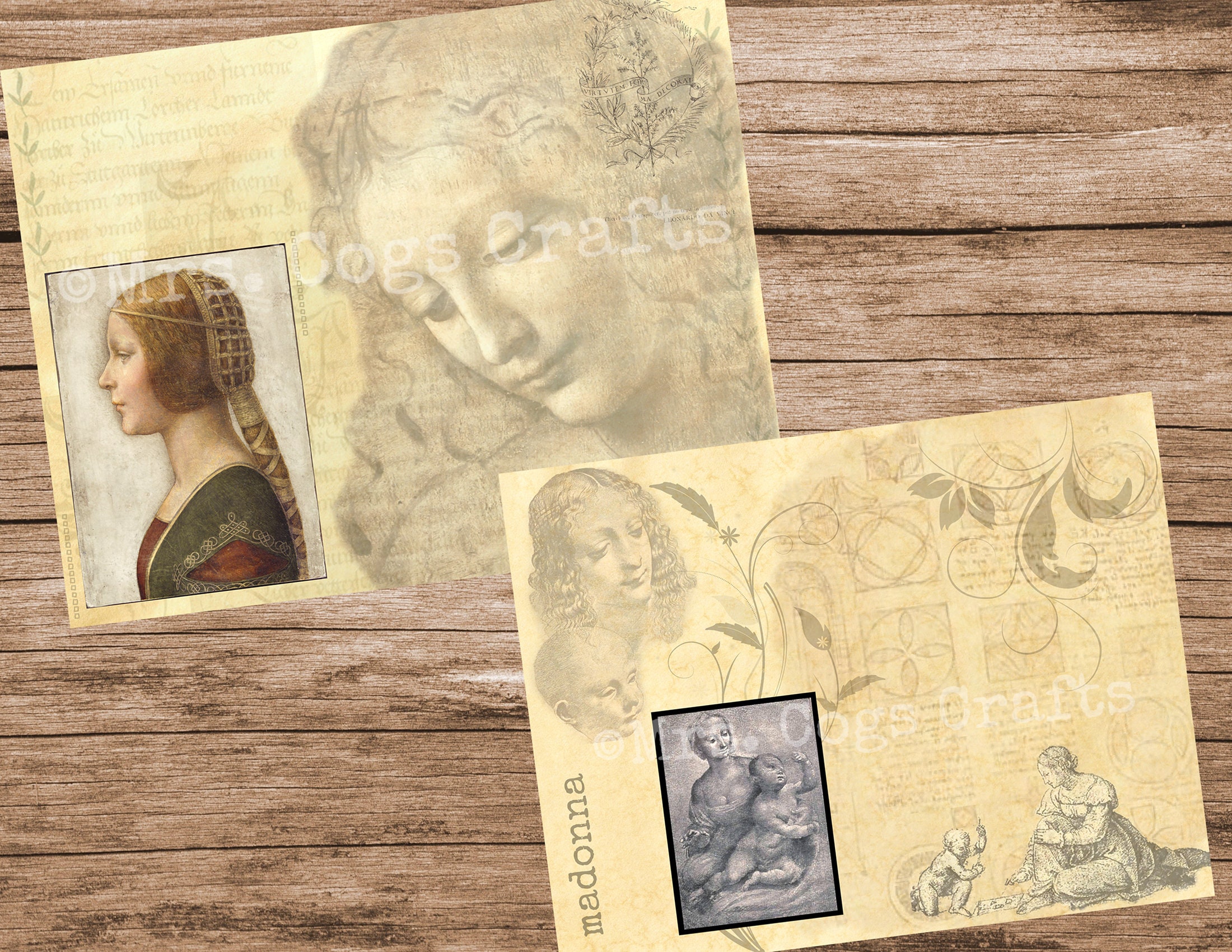 Leonardo Da Vinci Paper Pack Printable Journal Pages | Etsy UK
