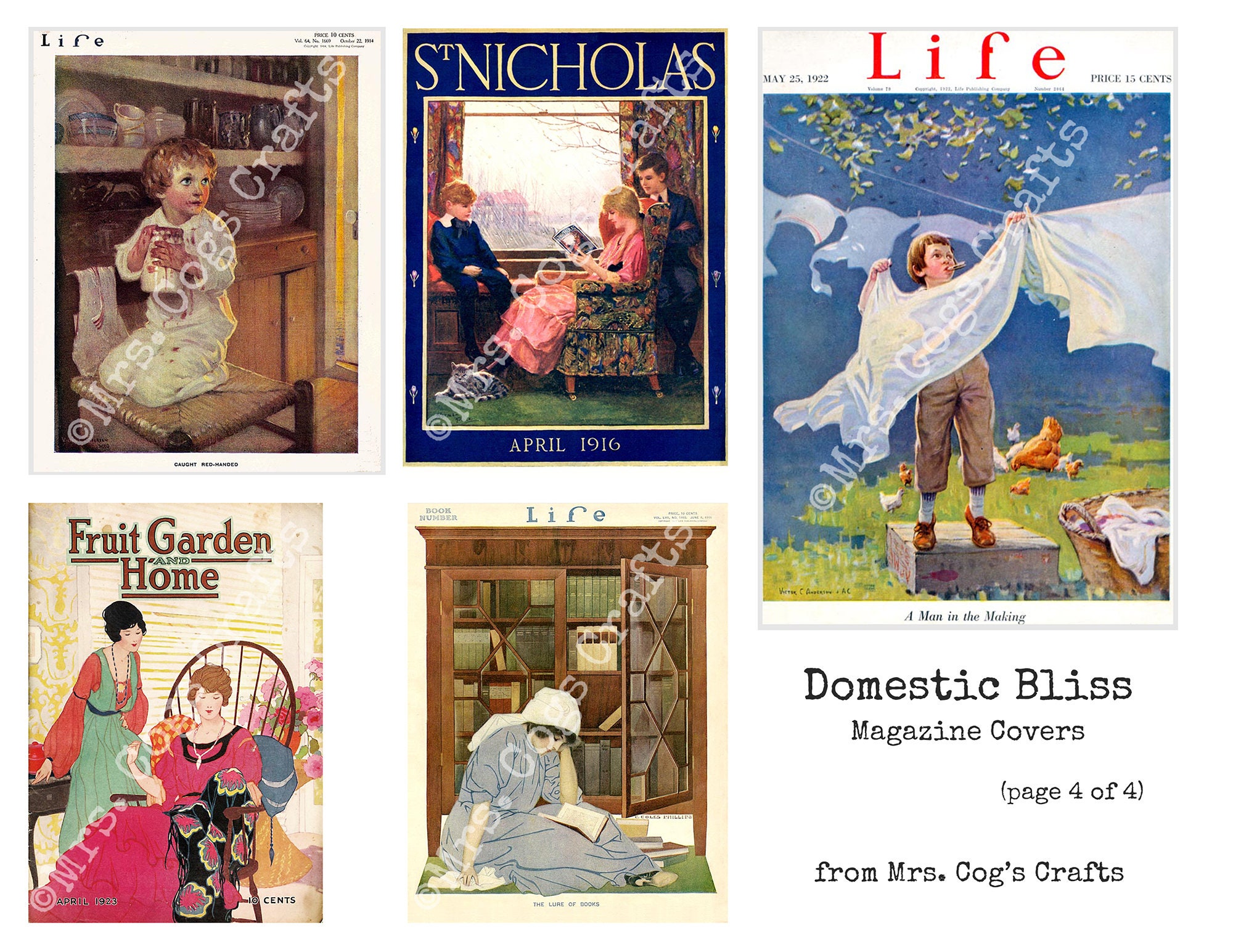Domestic Bliss Magazine Covers - Printable Images, Ephemera, Vintage ...