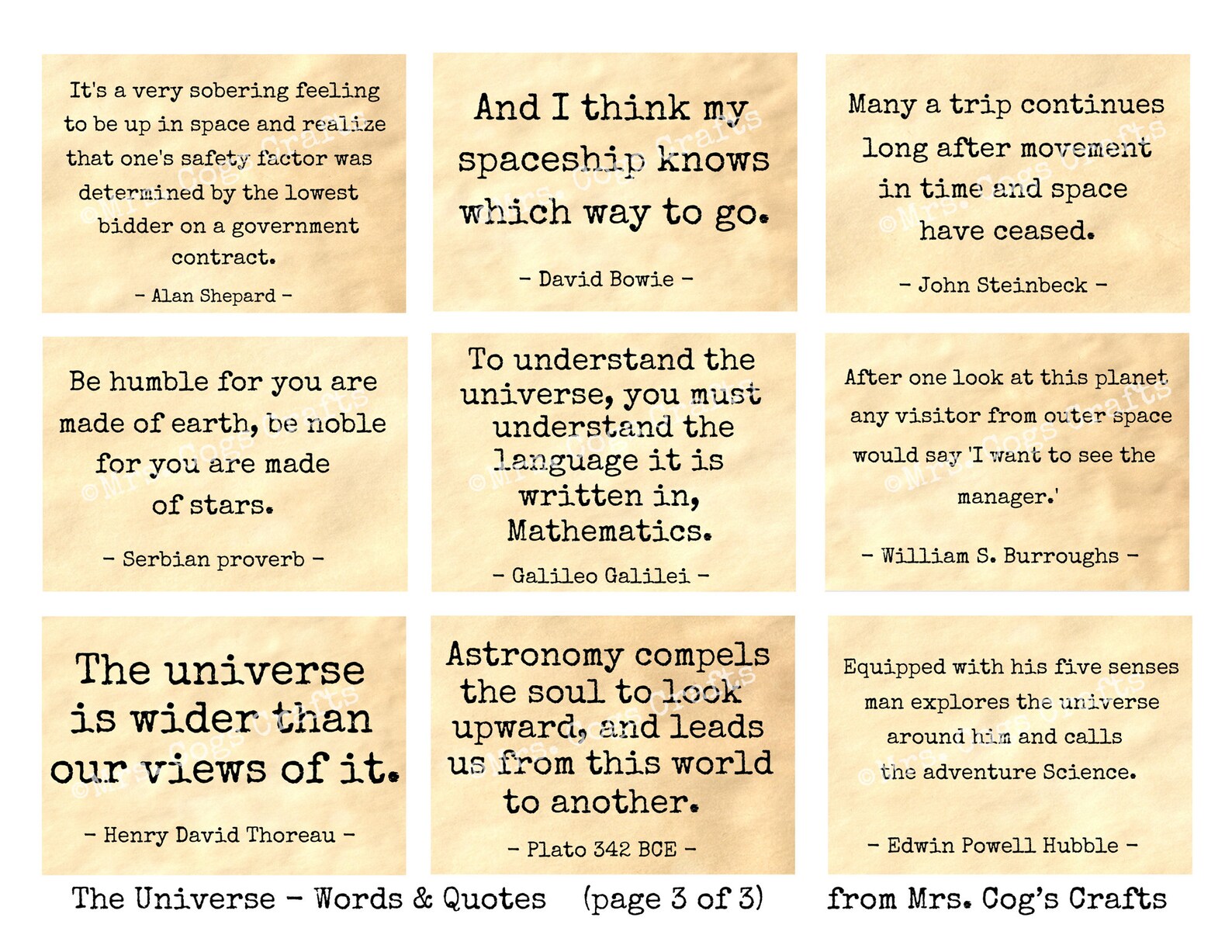 The Universe Words & Quotes Journal Prompts Printable | Etsy