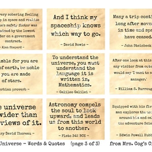 The Universe Words & Quotes - Journal Prompts, Printable Words, Instant ...