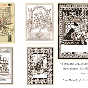 Fabulous Bookplates Set #1 - Ex Libris - Labels for Journals and Books ...