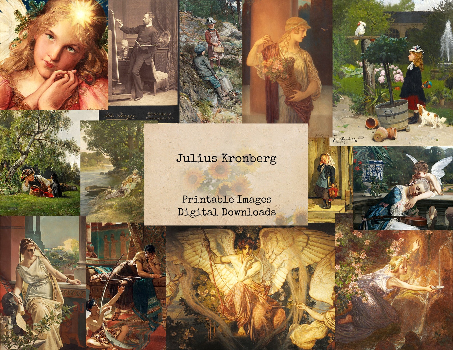 Julius Kronberg - Printable Images, Ephemera Classics, Digital Images ...