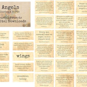 Angels - Quotes & Words - Journal Prompts, Printable Words, Instant ...