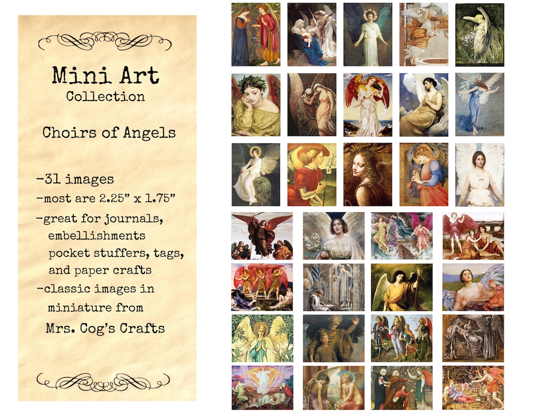 Mini Art - Choirs of Angels - Printable Images, Digital Download ...