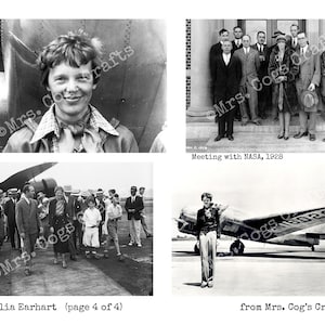 Amelia Earhart - Printable Images, Vintage Art, Instant Download ...