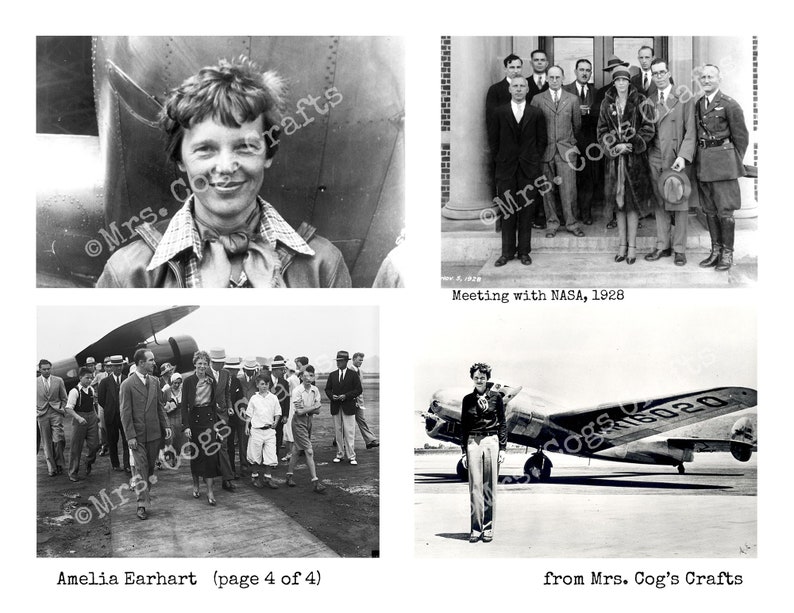 Amelia Earhart - Printable Images, Vintage Art, Instant Download ...